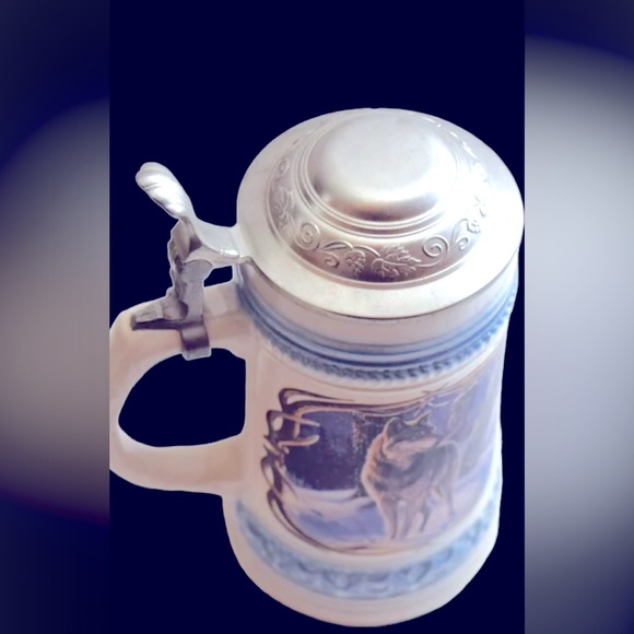 Gerz | Art | Vintage Gerz Germany Stoneware Wlid 95 Zinn Wolves Beer ...